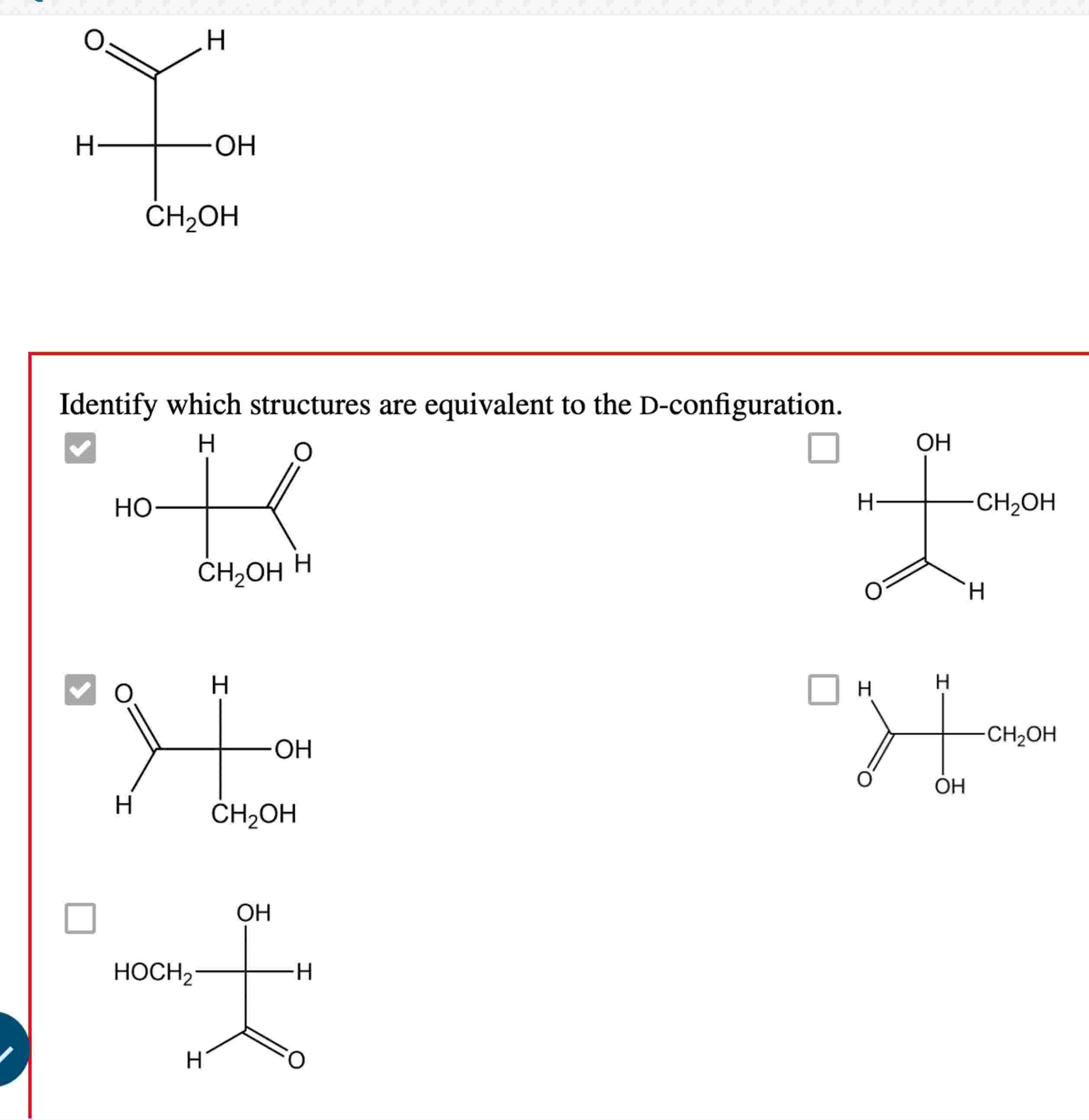 Solved Identify which structures are equivalent to the | Chegg.com