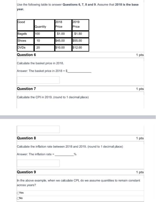 Solved Use the following table to answer Questions 6, 7,8 | Chegg.com