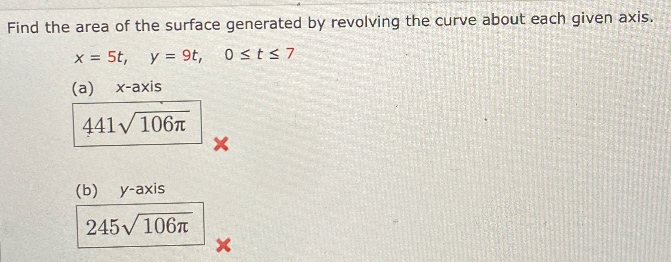 Solved Find the area of the surface generated by revolving | Chegg.com