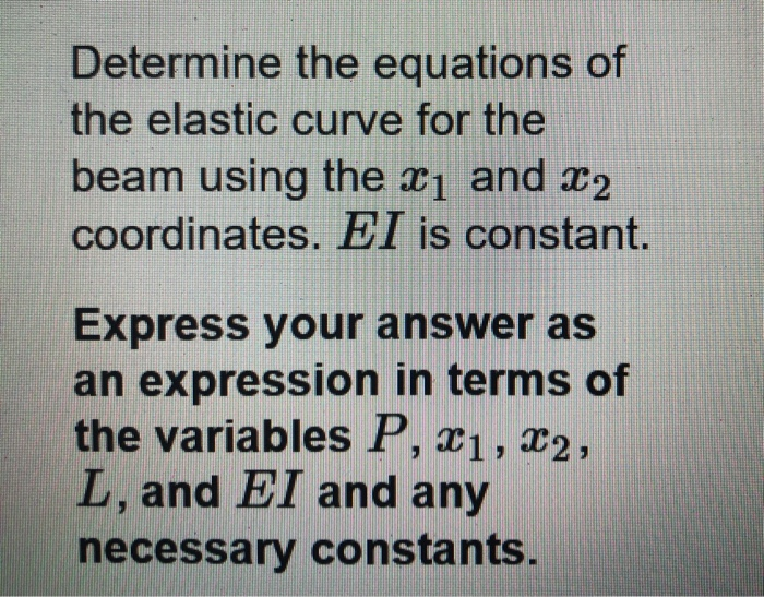 Solved Determine the equations of the elastic curve for | Chegg.com