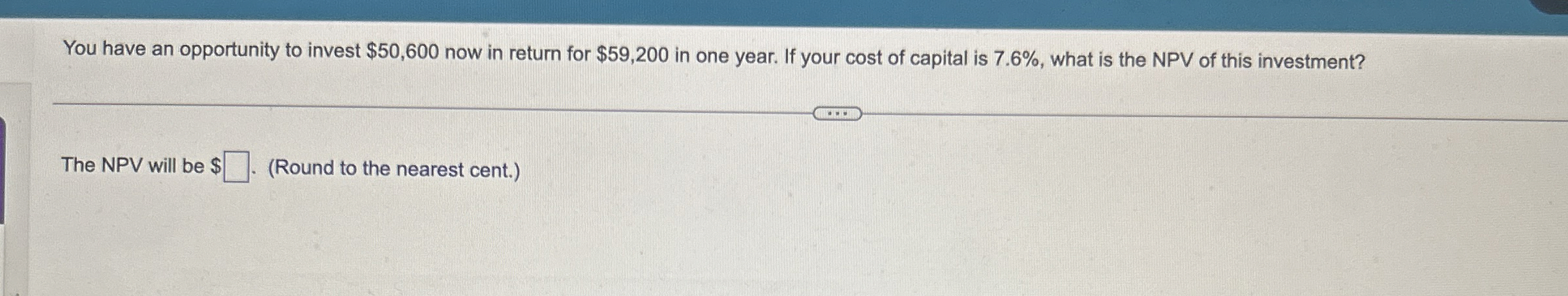 Solved You have an opportunity to invest $50,600 ﻿now in | Chegg.com