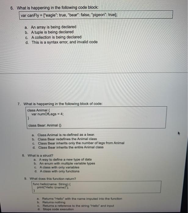 Solved 6. What is happening in the following code block: var | Chegg.com