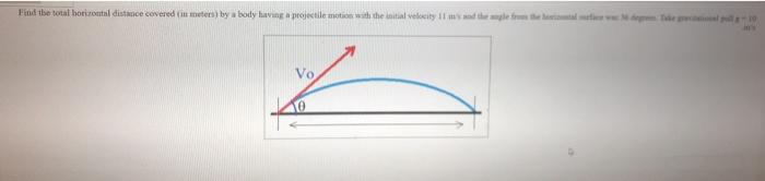 Solved Find the total horizontal distance covered in ters) | Chegg.com