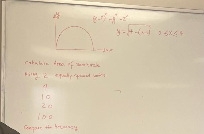 Solved z2=22y=4−(x−2)20⩽x⩽4 Cakulate Area of semicircle | Chegg.com