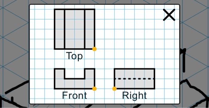 Solved draw those 3 isometric shapes based on the front, | Chegg.com