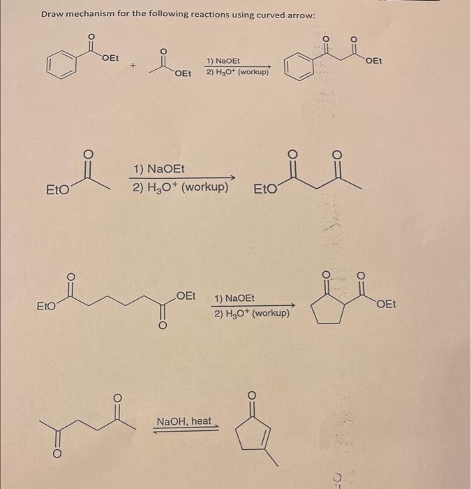 Solved Draw mechanism for the following reactions using | Chegg.com