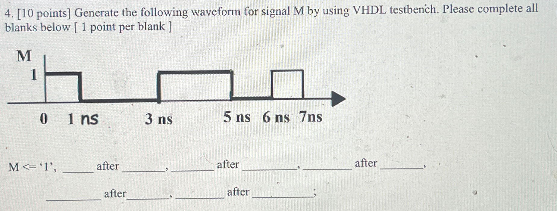 Solved [10 ﻿points] ﻿Generate the following waveform for | Chegg.com