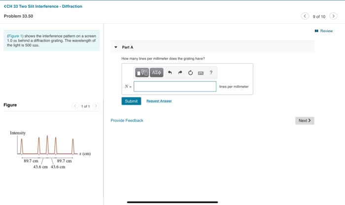 Solved Review (Figure 1) shows the interference pattern on | Chegg.com
