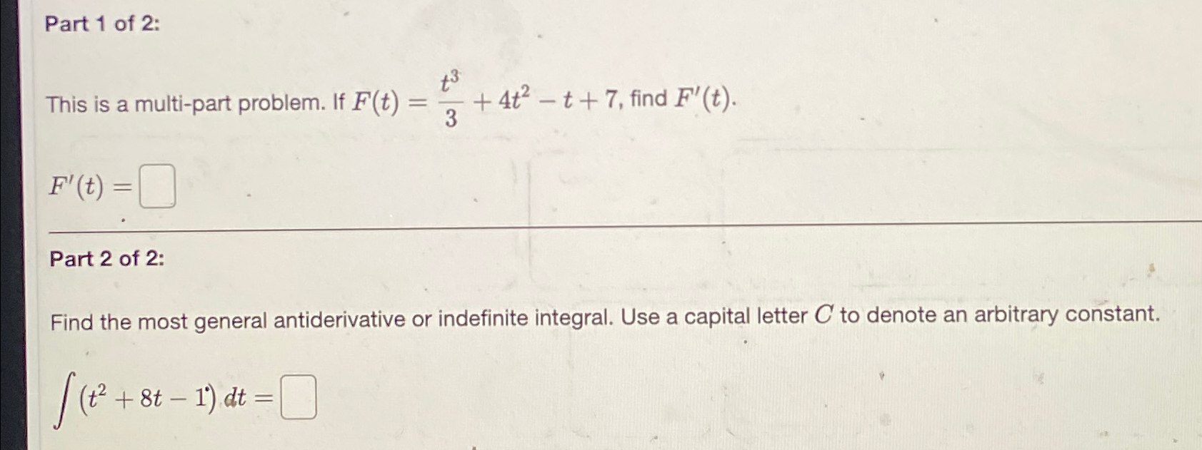 Solved Part 1 ﻿of 2:This is a multi-part problem. If | Chegg.com