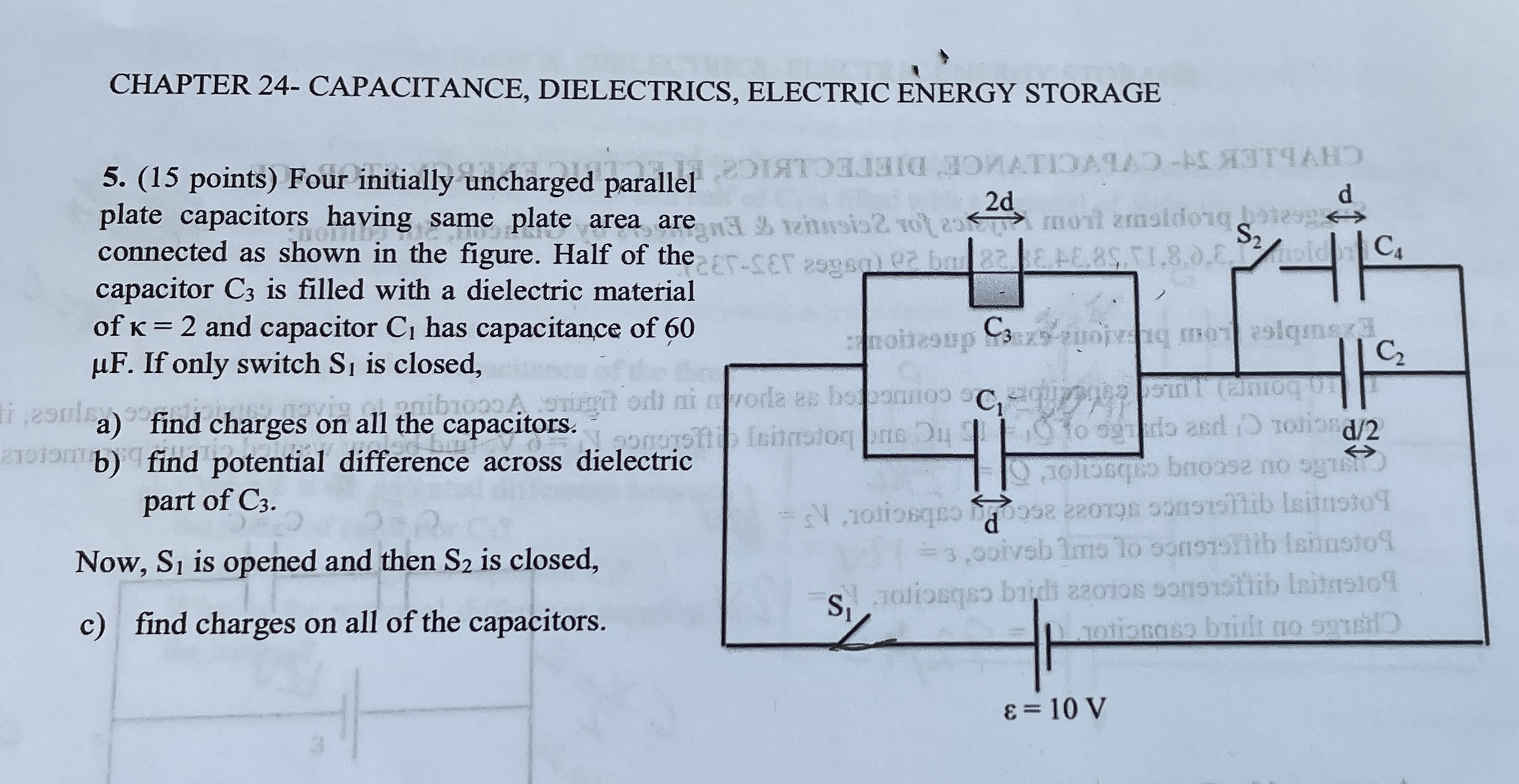 Solved CHAPTER 24- ﻿CAPACITANCE, DIELECTRICS, ELECTRIC | Chegg.com