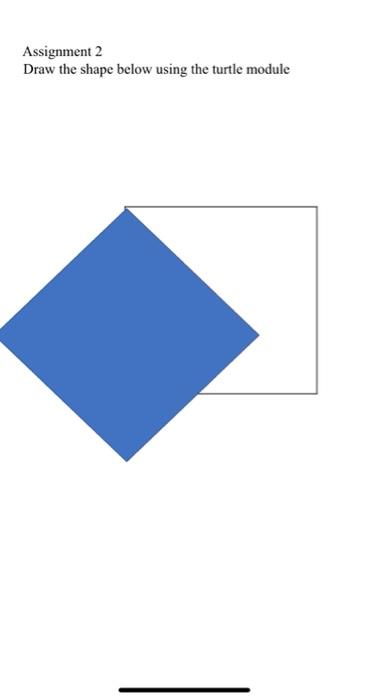 Solved Assignment 2 Draw the shape below using the turtle | Chegg.com