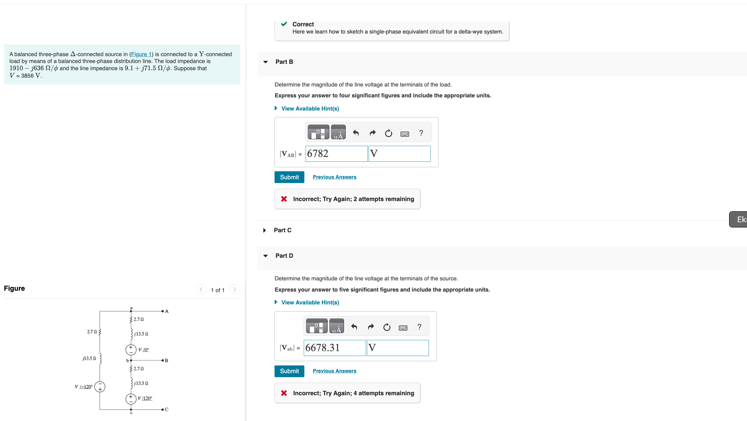 Solved CorrectHere we learn how to sketch a single-phase | Chegg.com