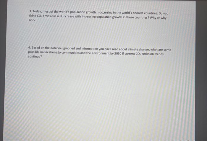 Chapter 8 Human Population graphing lab exercise Year | Chegg.com