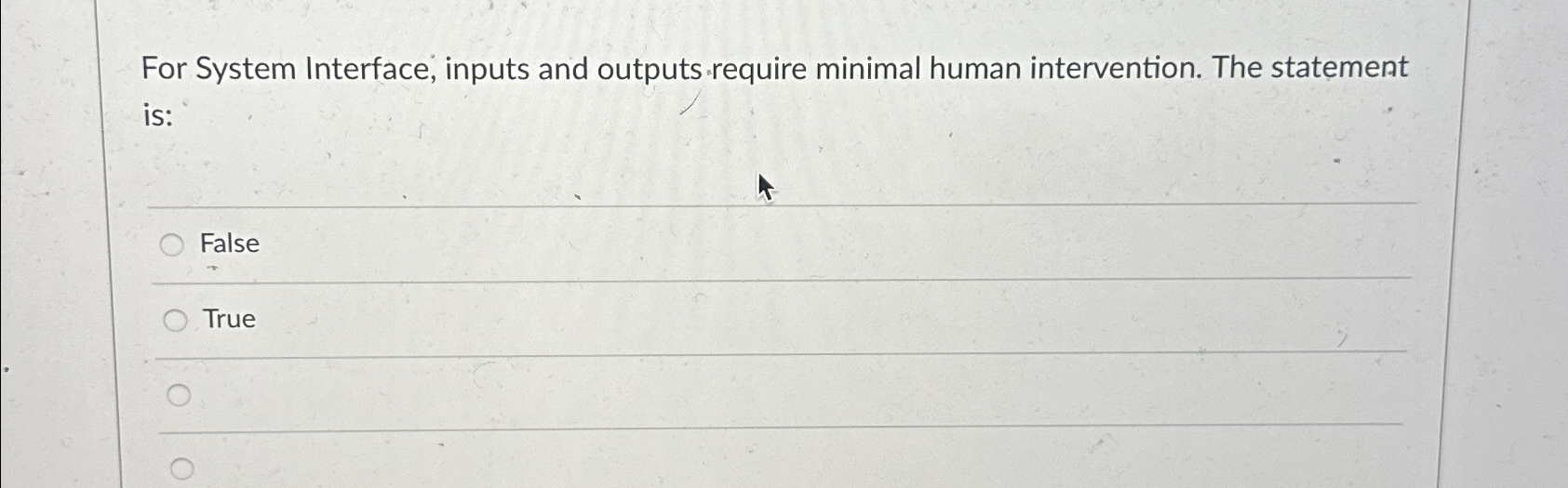 Solved For System Interface, inputs and outputs require | Chegg.com