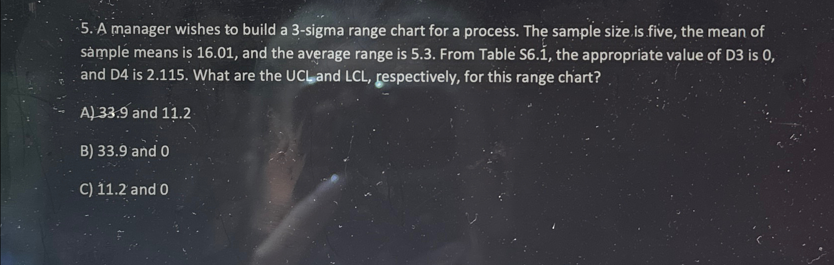 Solved A manager wishes to build a 3 -sigma range chart for | Chegg.com