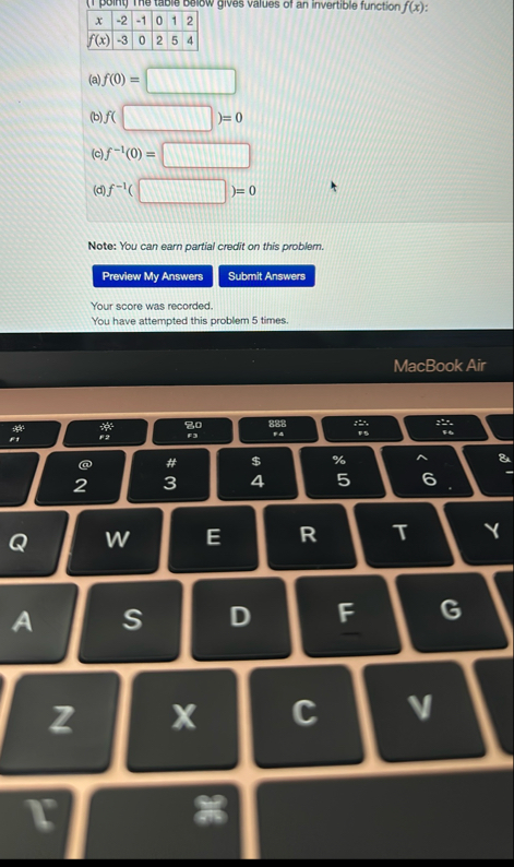 Solved (1) ﻿point ine tadie delow gives values of an | Chegg.com