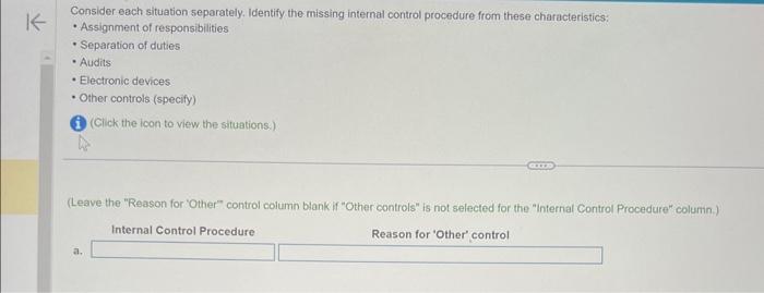 Consider each situation separately. Identify the | Chegg.com