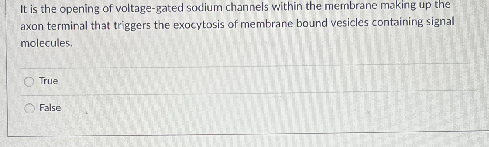 Solved It is the opening of voltage-gated sodium channels | Chegg.com