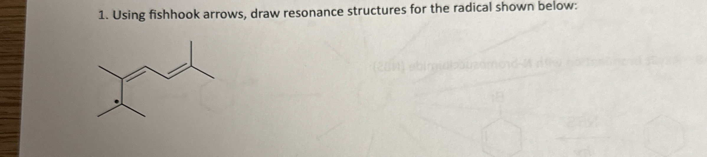 Solved by an EXPERT Using fishhook arrows, draw resonance structures for | Chegg.com