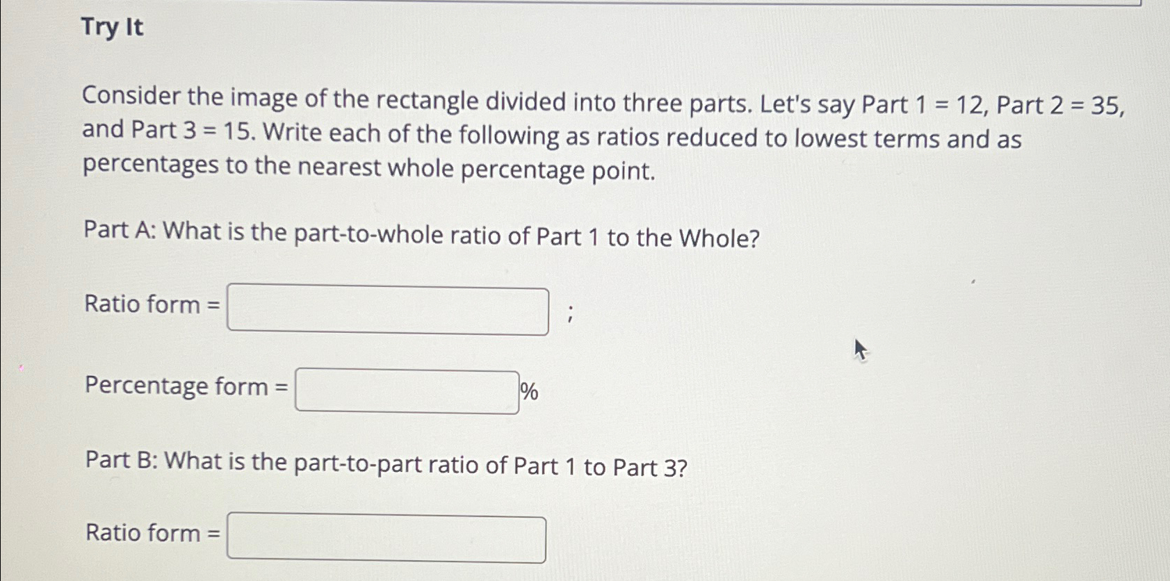 Solved Try ItConsider the image of the rectangle divided | Chegg.com