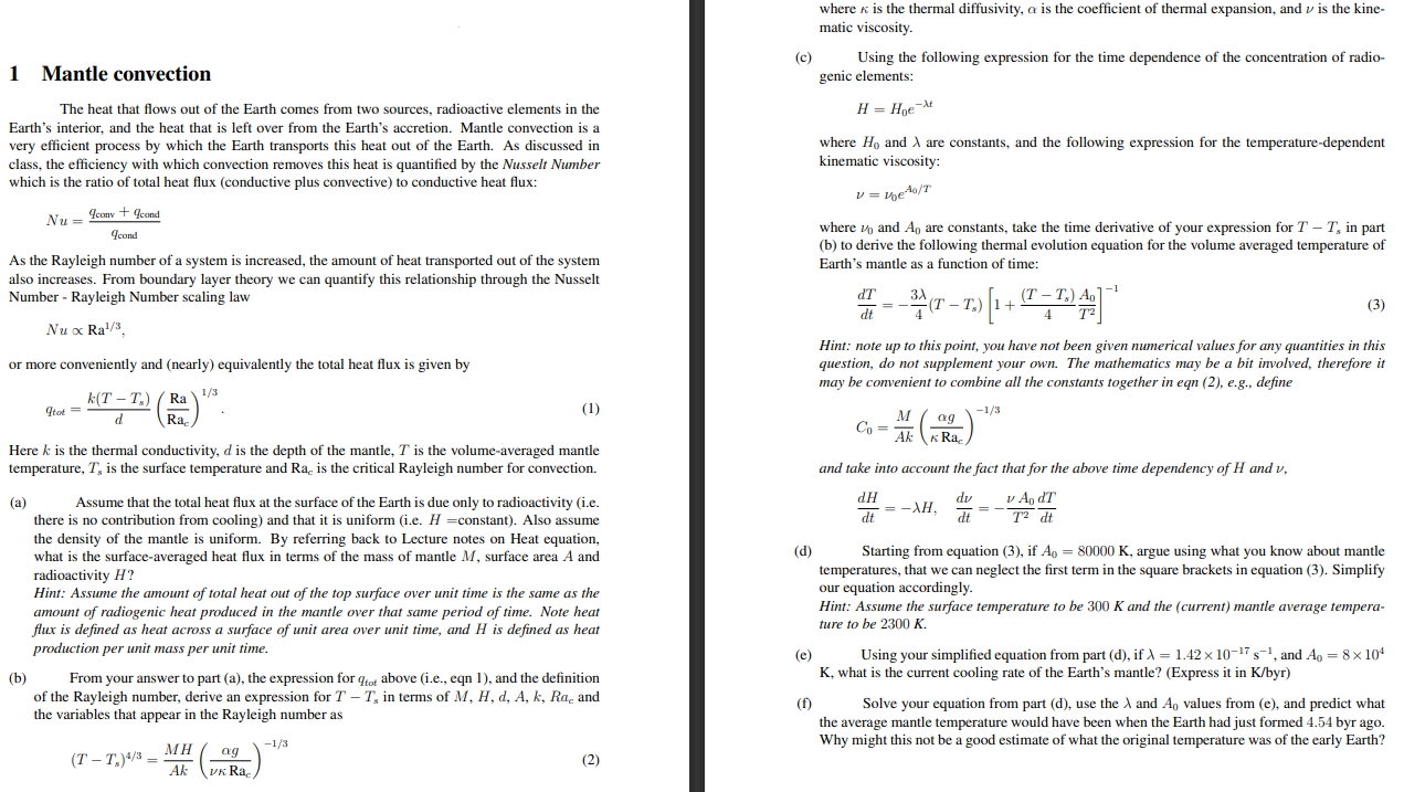 Solved where κ ﻿is the thermal diffusivity, α ﻿is the | Chegg.com
