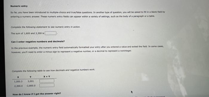 Solved Numeric entry So far, you have been introduced to | Chegg.com