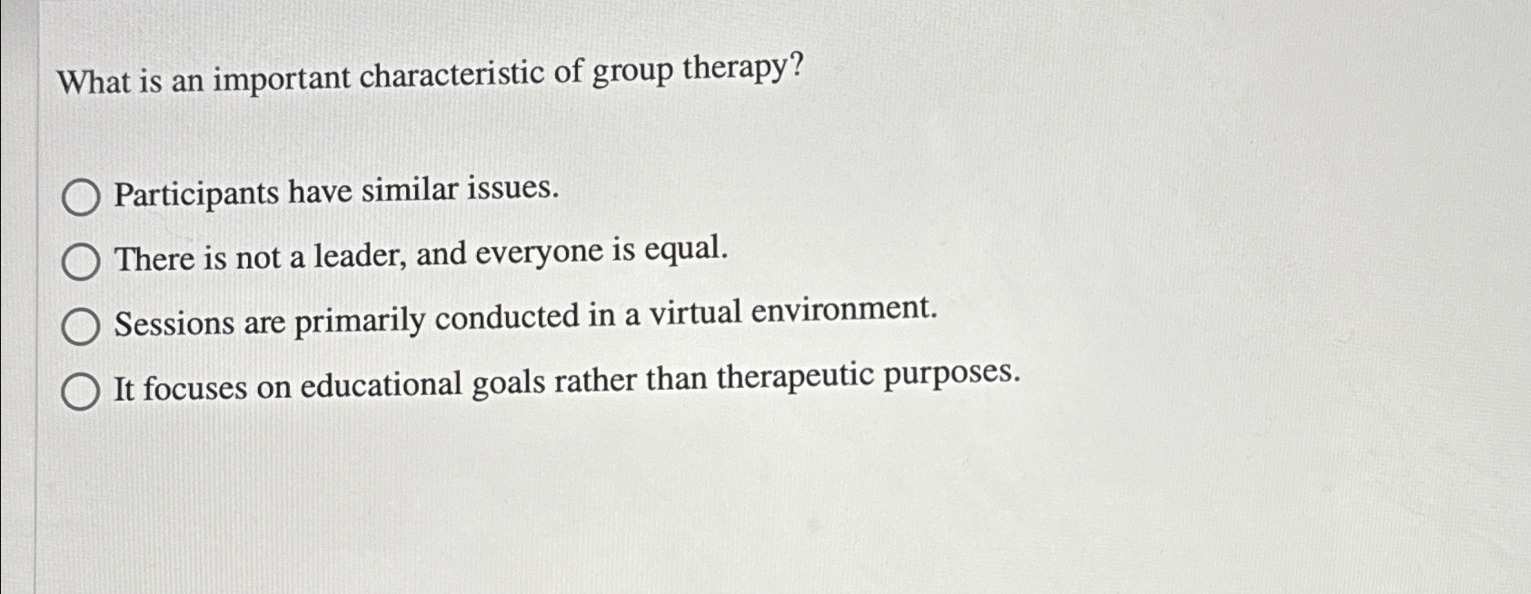 Solved What is an important characteristic of group | Chegg.com