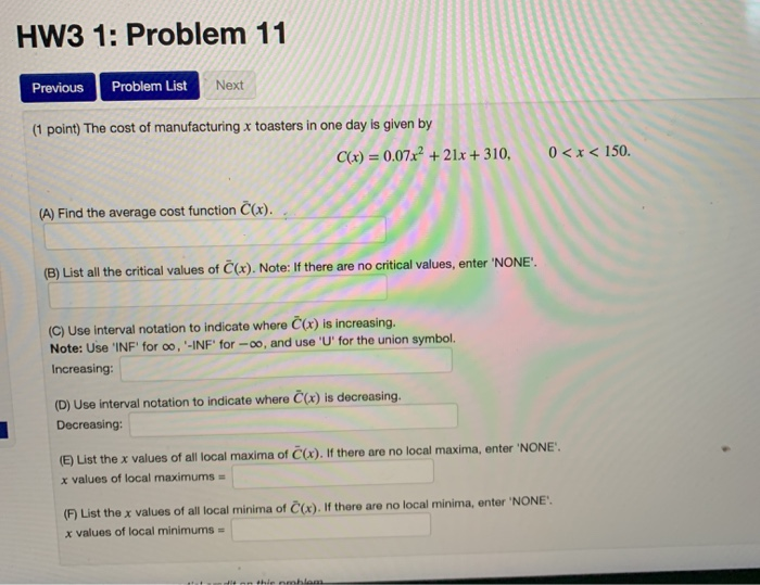 Solved HW3 1: Problem 4 Previous Problem LitNet point Below | Chegg.com