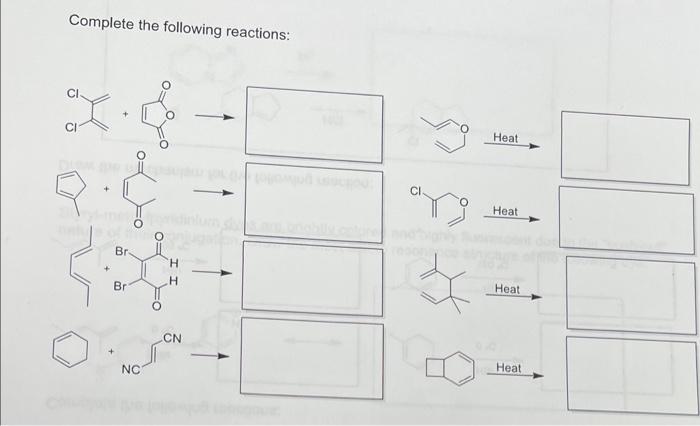 Solved Complete the following reactions: Complete the | Chegg.com