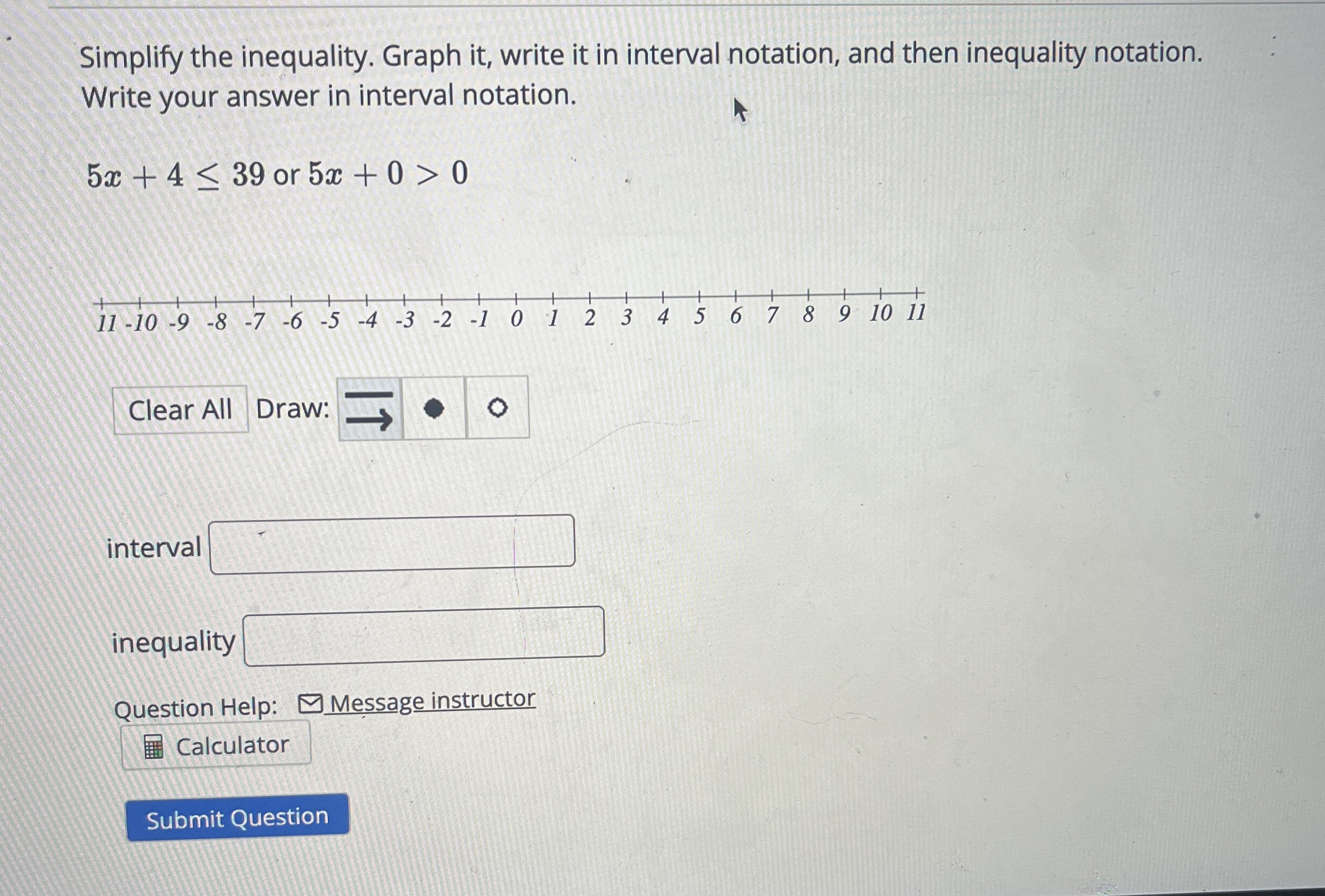 Solved Simplify the inequality. Graph it, ﻿write it in | Chegg.com