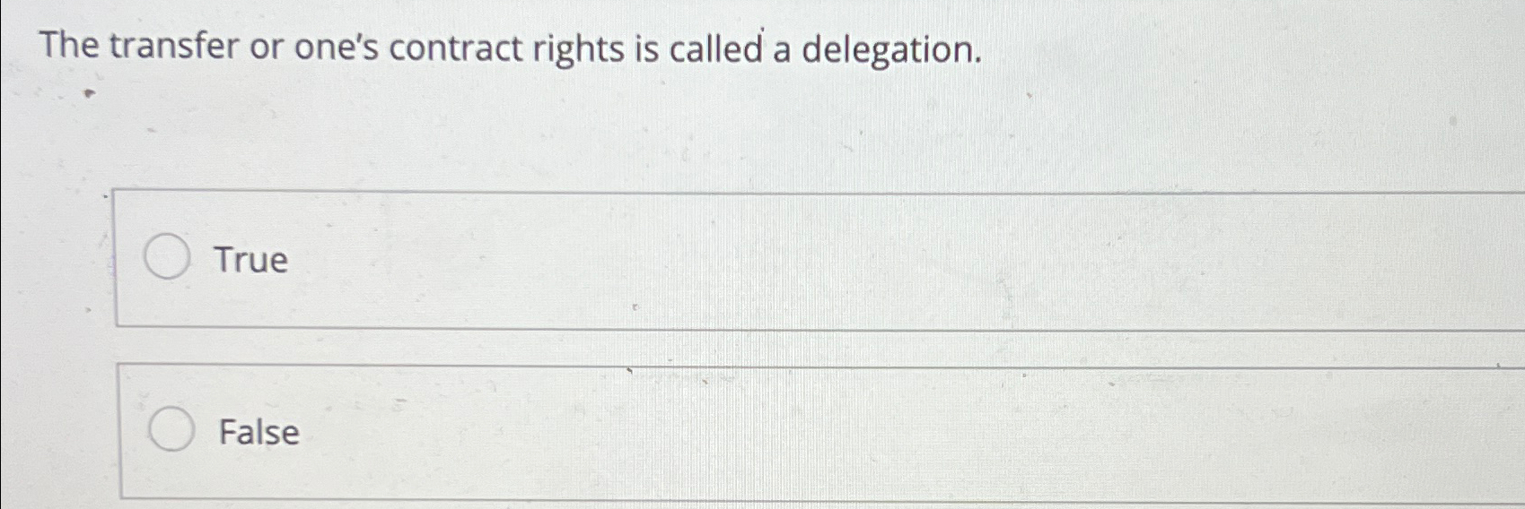 Solved The transfer or one's contract rights is called a | Chegg.com