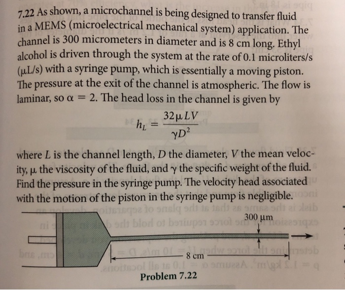 Solved walls Ulm As shown, a microchannel is being designed | Chegg.com
