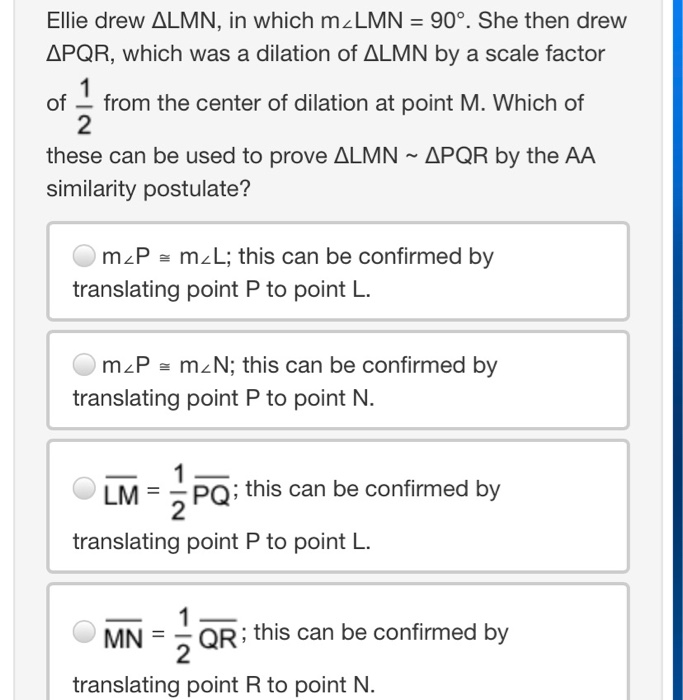 Solved Ellie drew ALMN, in which m_LMN = 90°. She then drew | Chegg.com