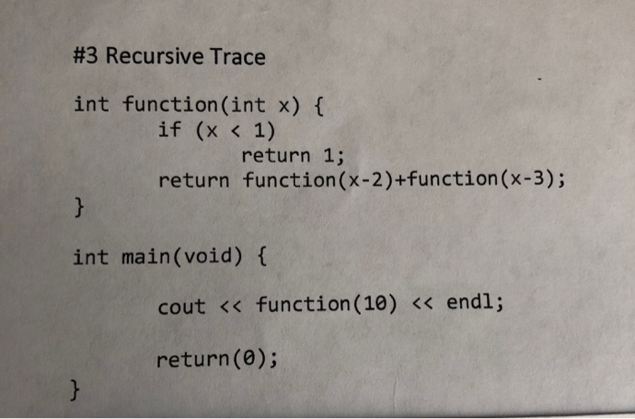 Solved Trace how the recursion happens and how you get an | Chegg.com