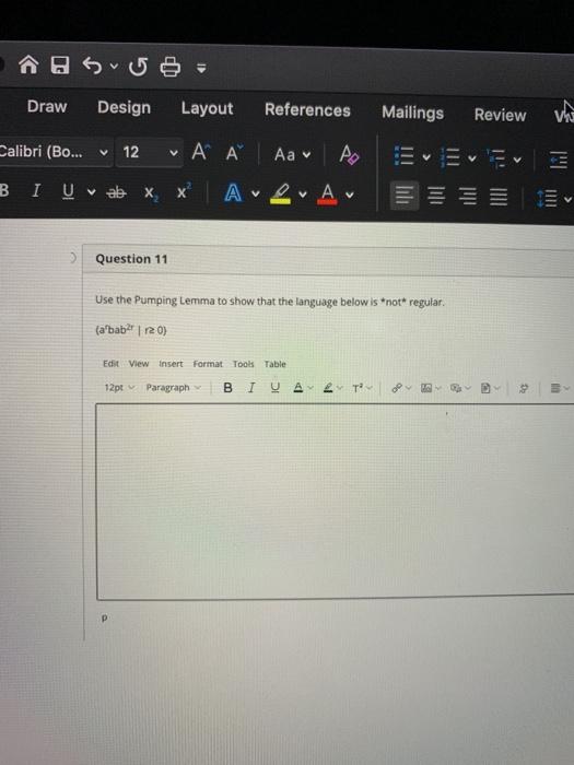Solved Draw Design Layout References Mailings Review mo | Chegg.com