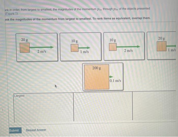 Solved ink in order, from largest to smallest, the | Chegg.com