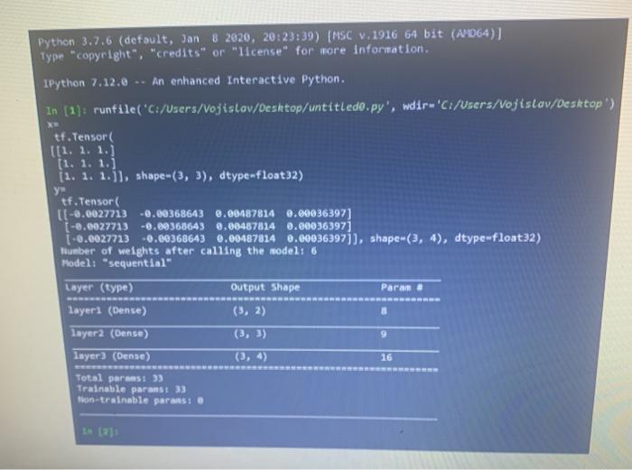 Solved In Python Tensorflow Keras Write A Program Todefine