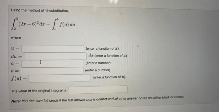 Solved Using the method of u-substitution, | Chegg.com