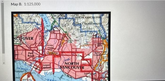 Solved Does the North Vancouver map (92G/6) have a larger or | Chegg.com