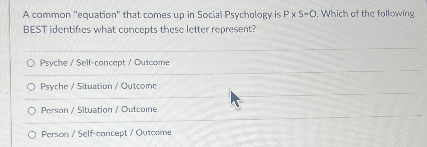 Solved A common "equation" that comes up in Social | Chegg.com