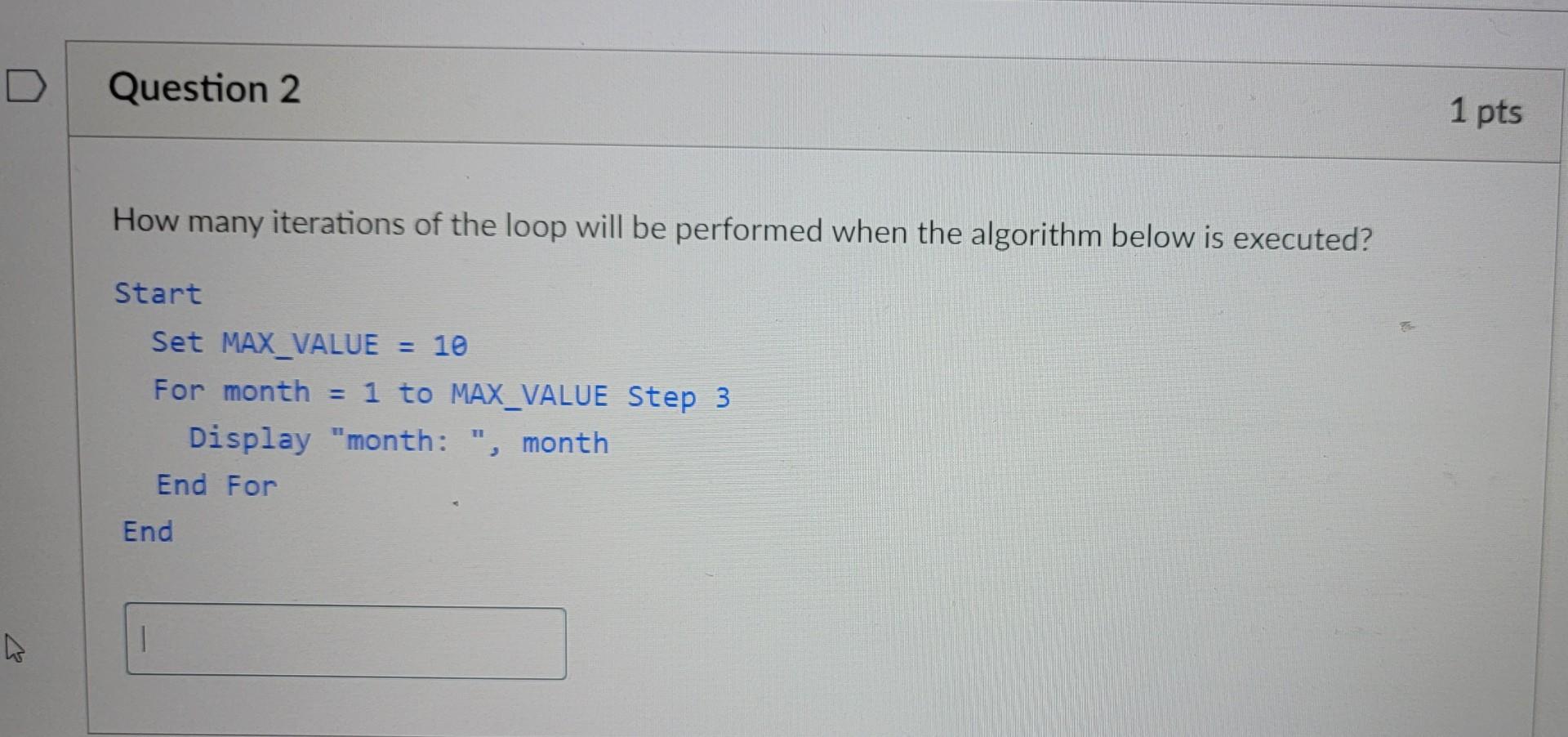Solved What is the name of the counter variable, also known | Chegg.com