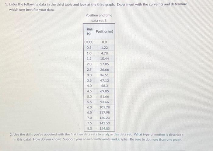 Enter the following data in the third table and look | Chegg.com
