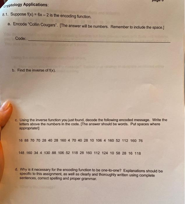 Solved 8. Cryptology is the science of making and breaking | Chegg.com