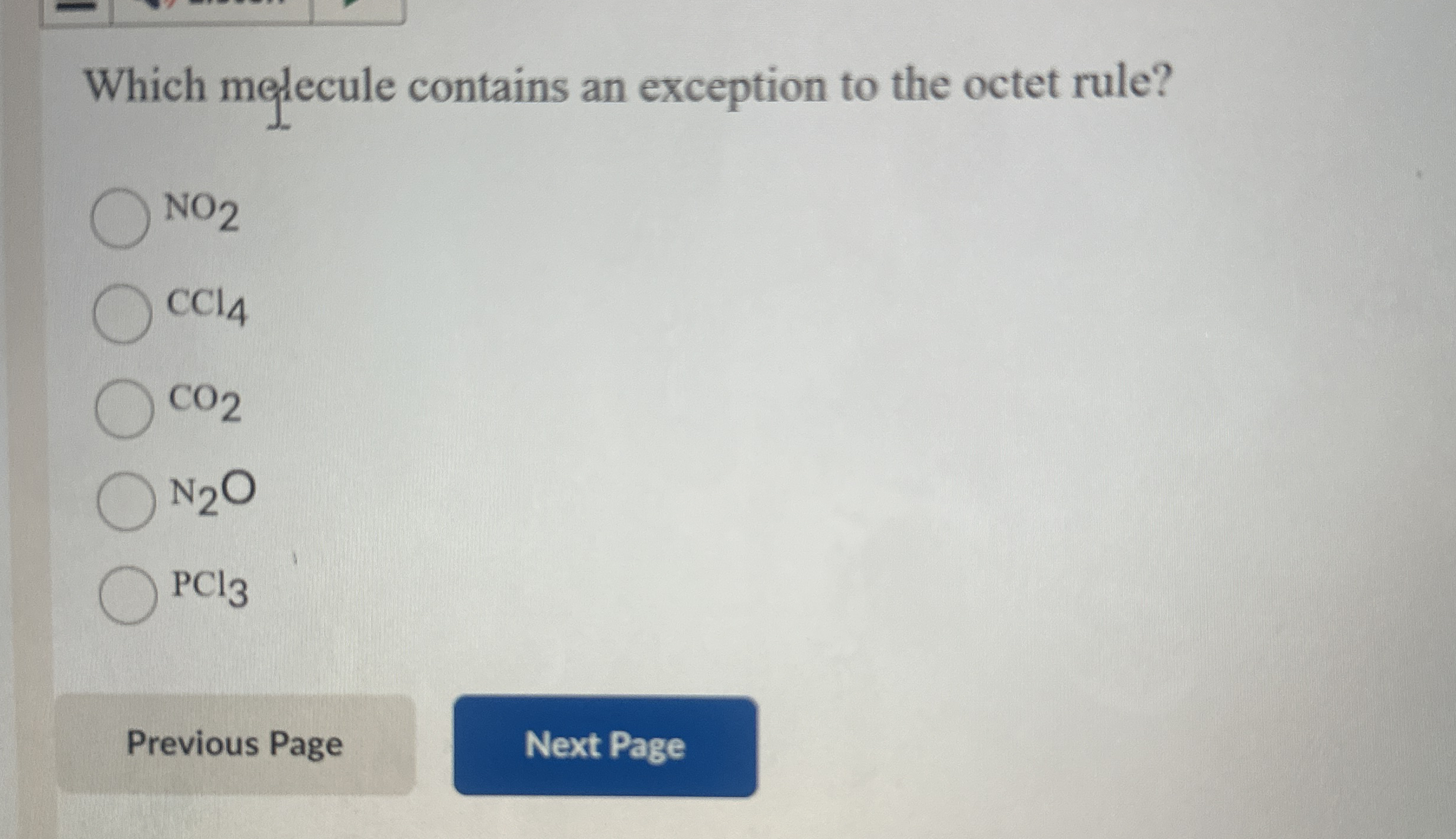 Solved Which melecule contains an exception to the octet | Chegg.com