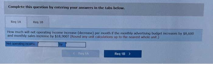 Solved Required information Exercise 5-5 Changes in Variable | Chegg.com