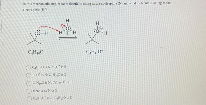 Solved In this mechanistic-step, what molecule is acting as | Chegg.com