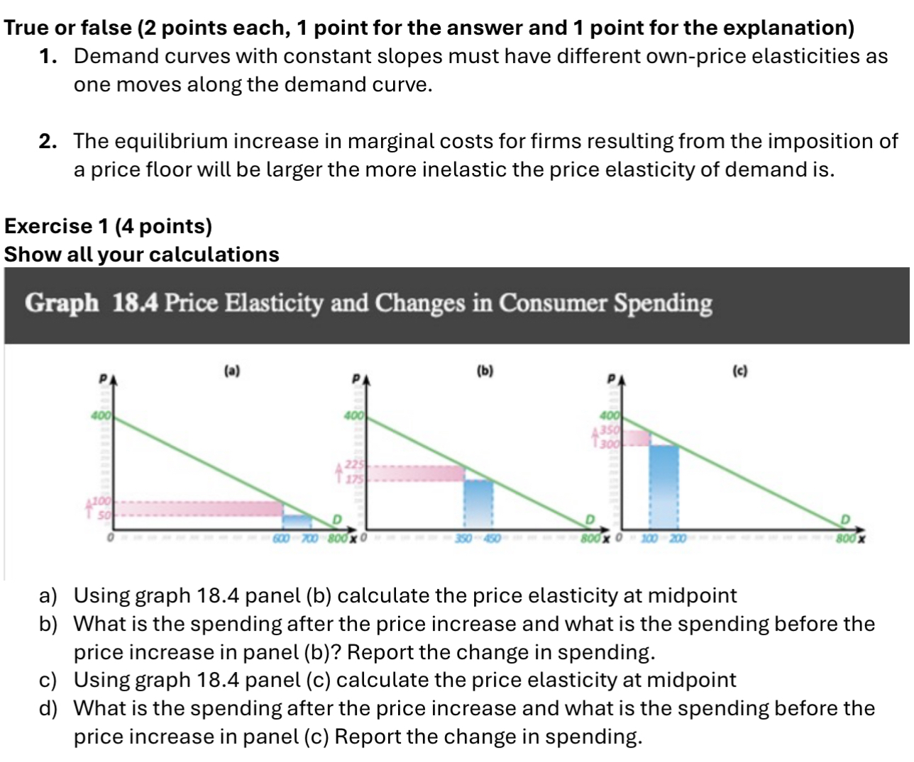 Solved True or false ( 2 ﻿points each, 1 ﻿point for the | Chegg.com
