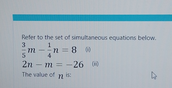 Solved Refer to the set of simultaneous equations | Chegg.com