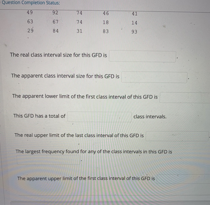 Solved QUESTION 1 Using the data below, construct a grouped | Chegg.com