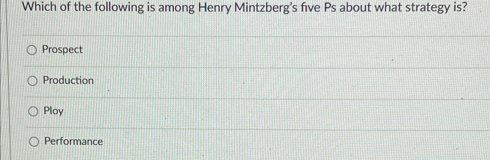 Solved Which of the following is among Henry Mintzberg's | Chegg.com